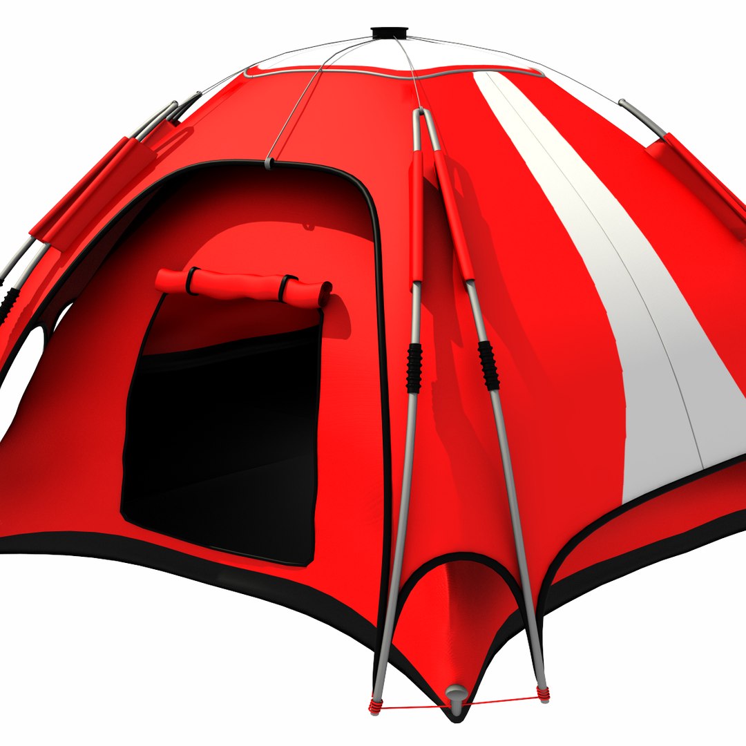 3ds realistic camping tent
