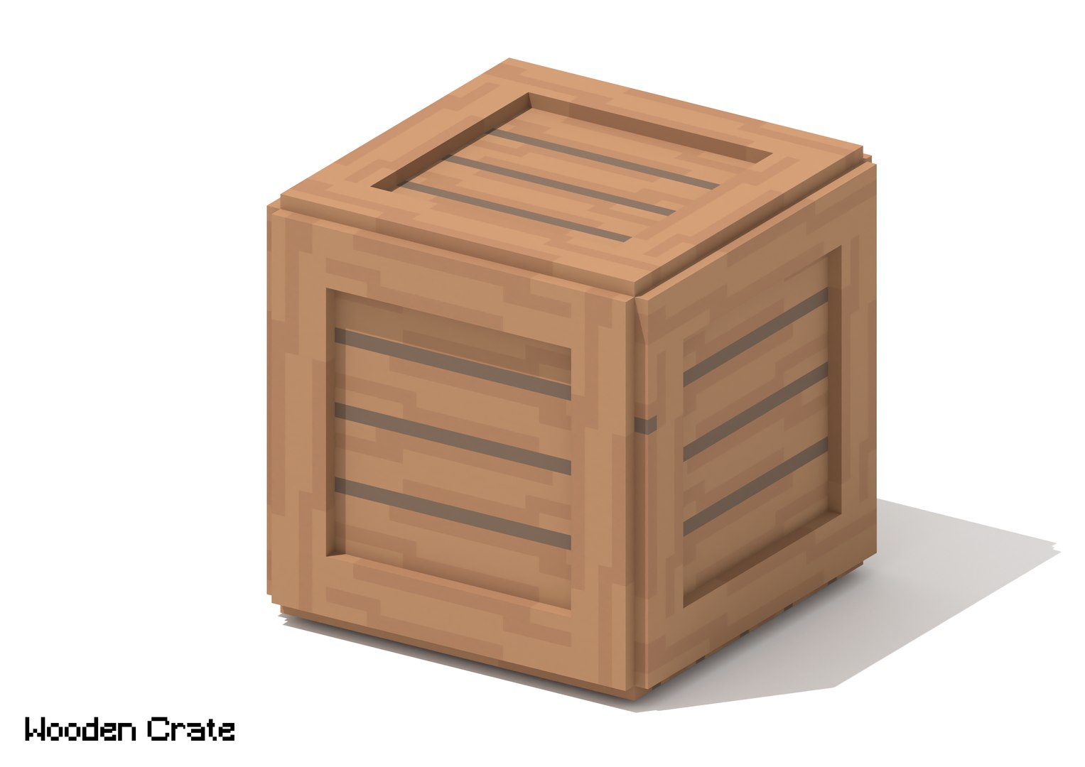 modelo 3d Voxel Wooden Crate 4 - TurboSquid 2079861