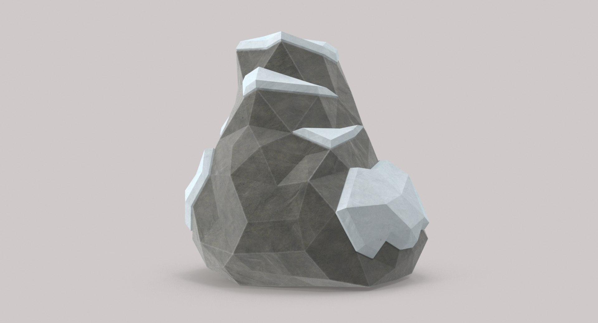 3d boulder snow model