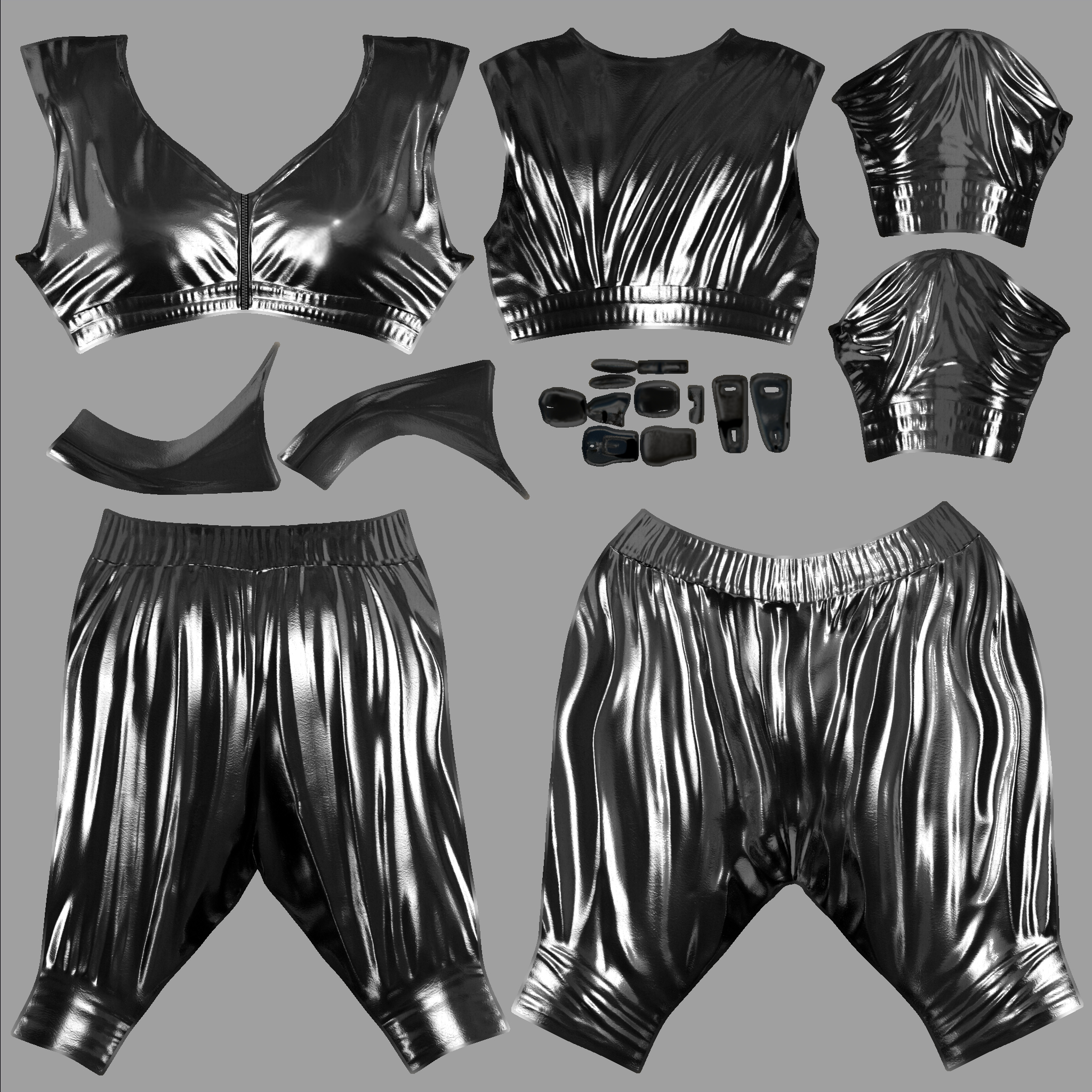 3D Shiny RnB Outfit model - TurboSquid 1795176
