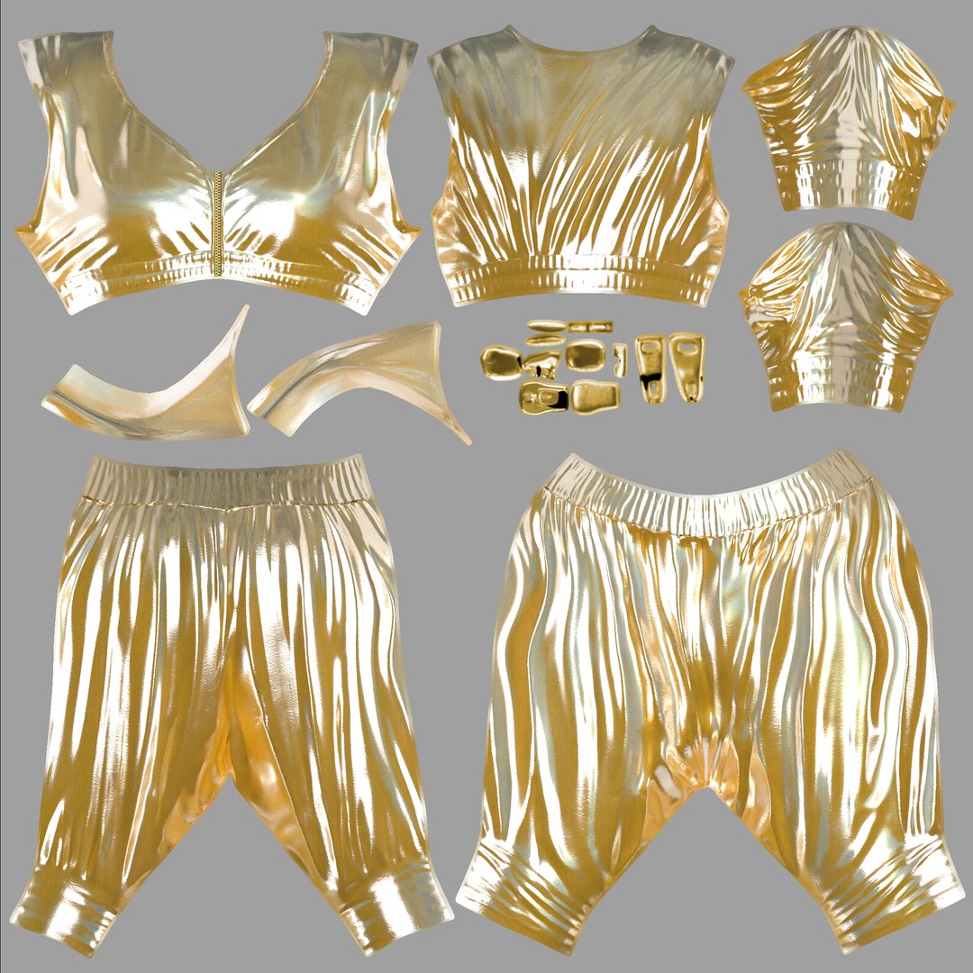 3D Shiny RnB Outfit Model - TurboSquid 1795176