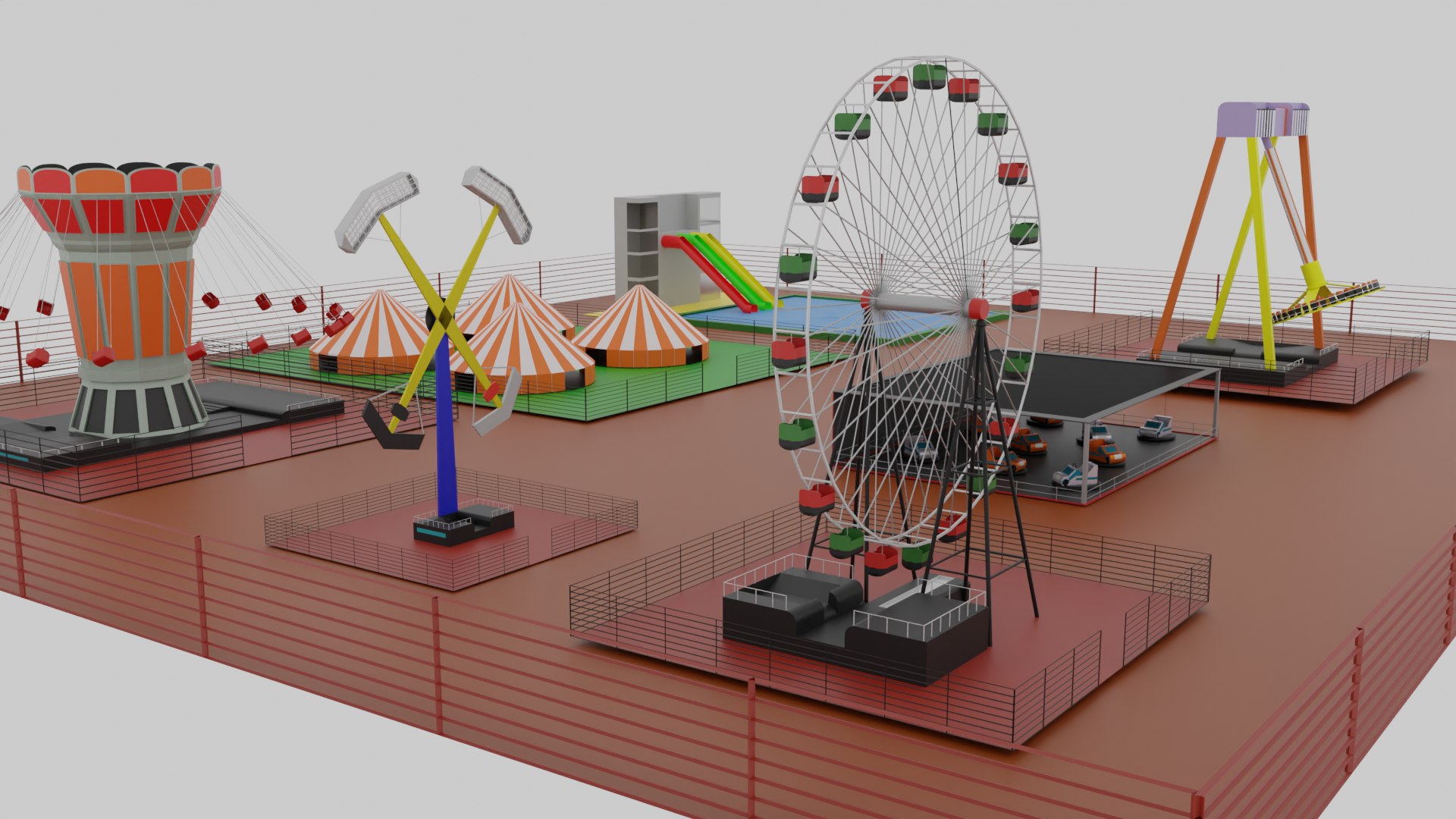 3D Model Amusement Park - TurboSquid 1924173