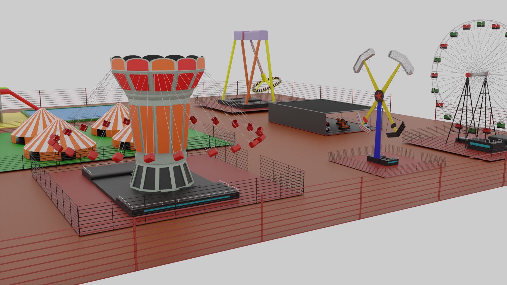 3D Model Amusement Park - TurboSquid 1924173