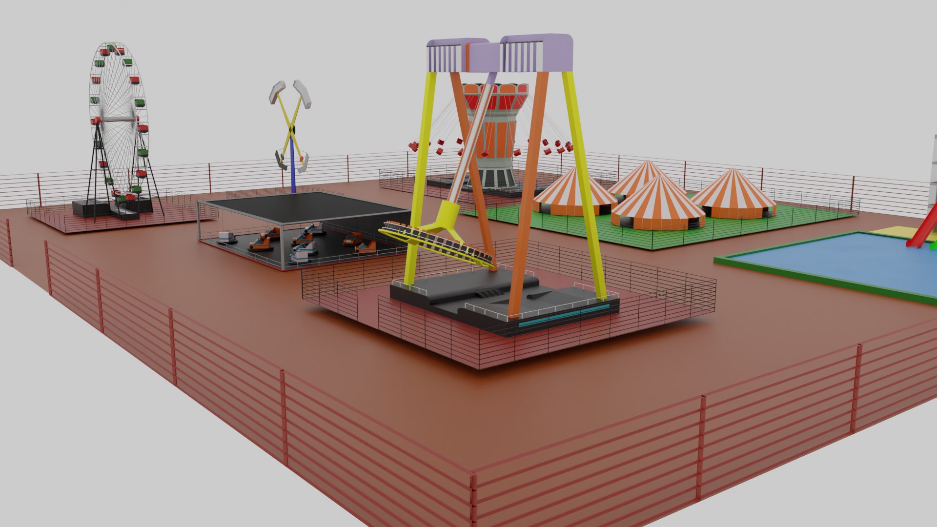 3D Model Amusement Park - TurboSquid 1924173
