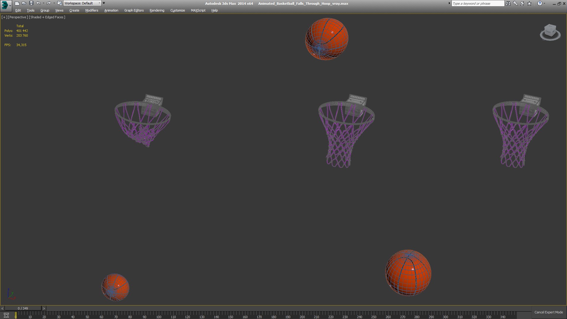 Basketball Ball Falls Hoop 3D - TurboSquid 1500015