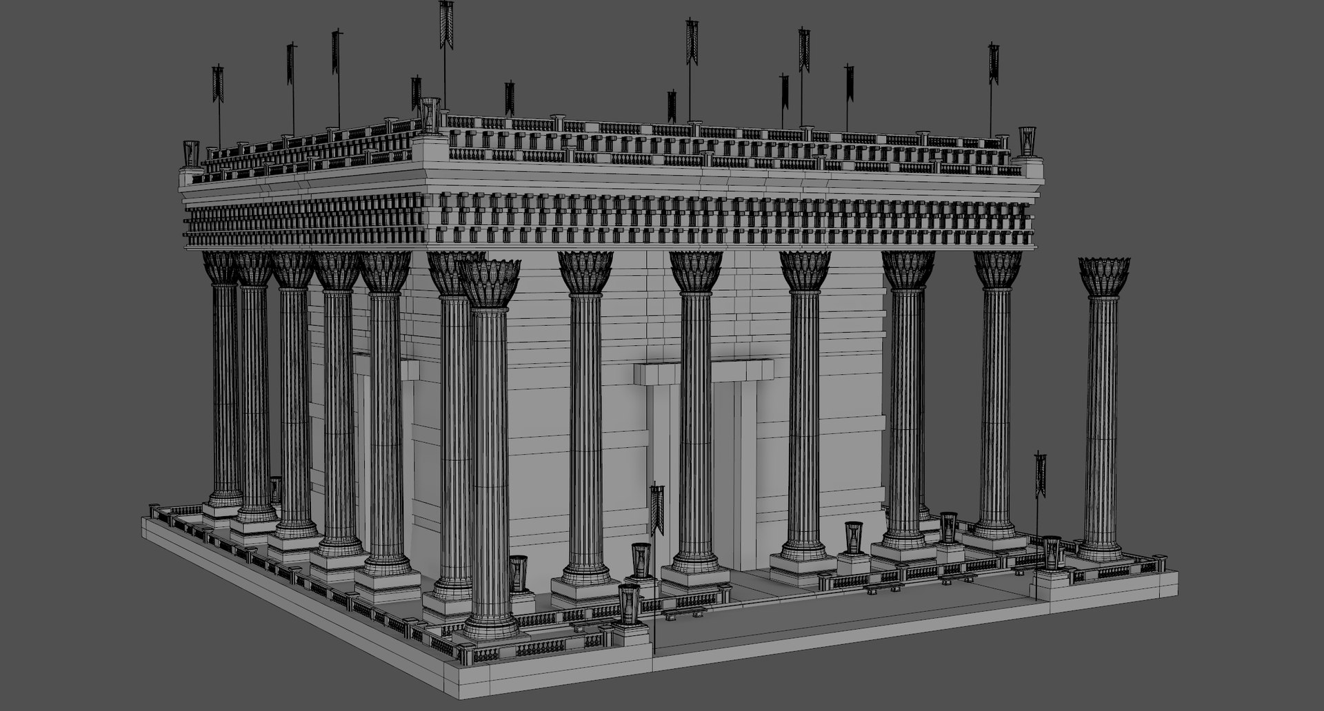 3D Ancient Temple Building - TurboSquid 2292527