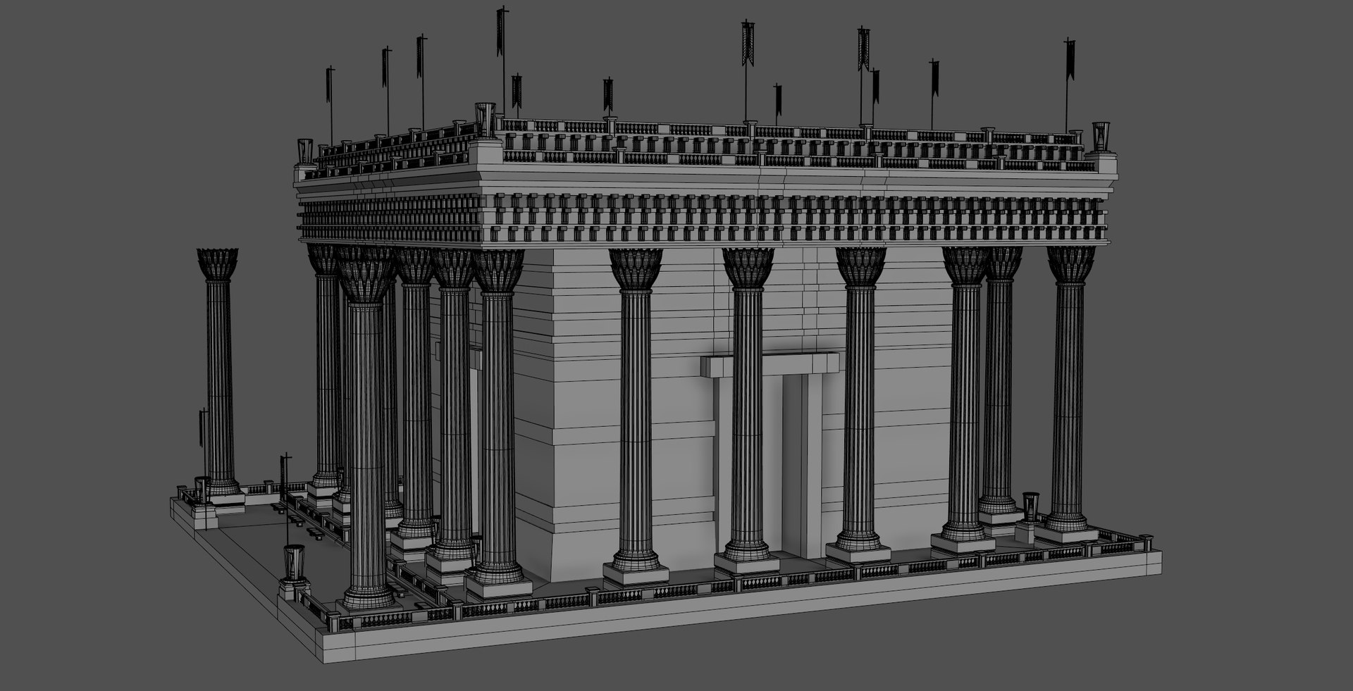 3D Ancient Temple Building - TurboSquid 2292527