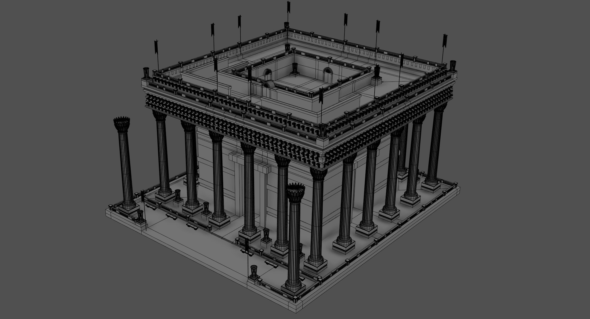 3D Ancient Temple Building - TurboSquid 2292527