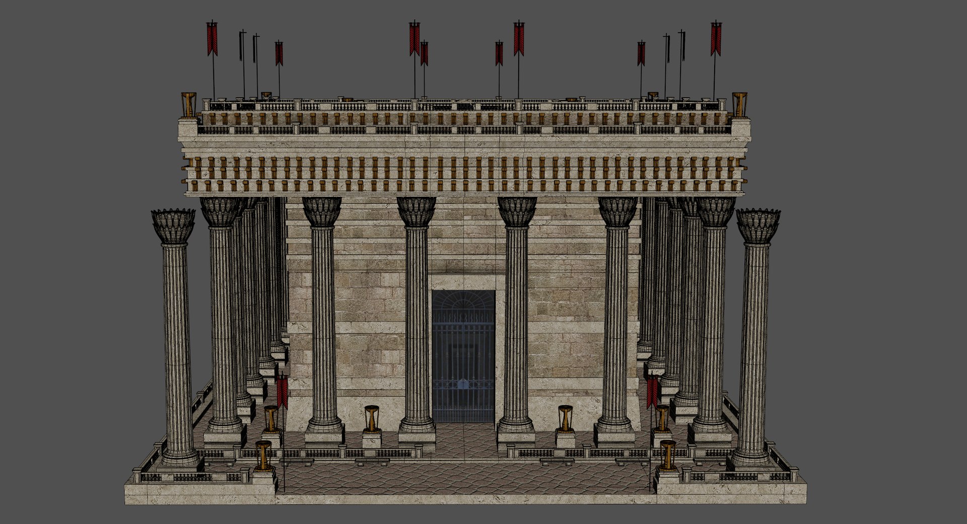 3D Ancient Temple Building - TurboSquid 2292527