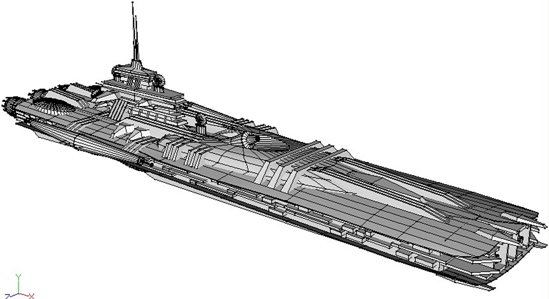 3d Model Frigate Class Ship Space