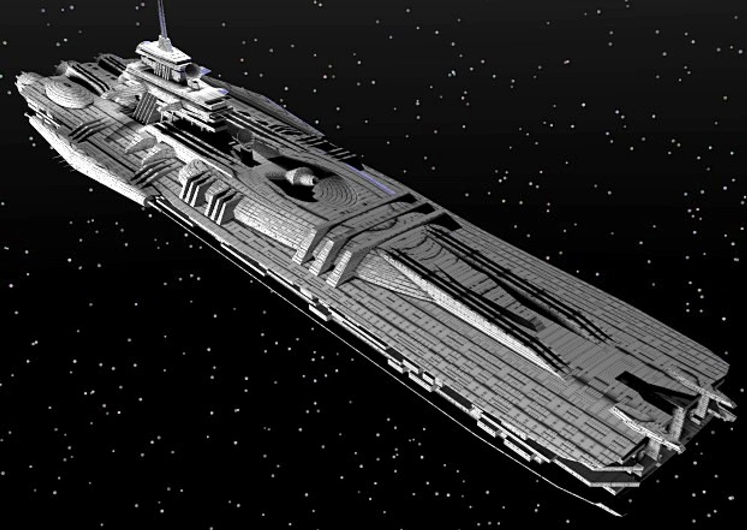 3d model frigate class ship space