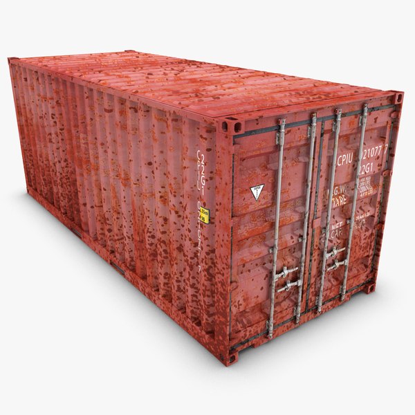3d container 20ft old model