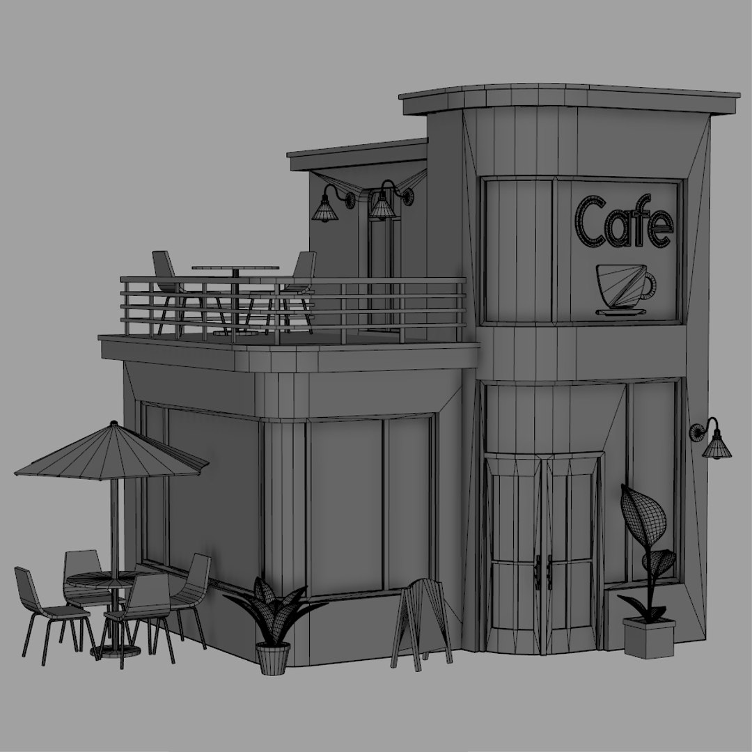 Minimal Cafe 02 3D - TurboSquid 2158398