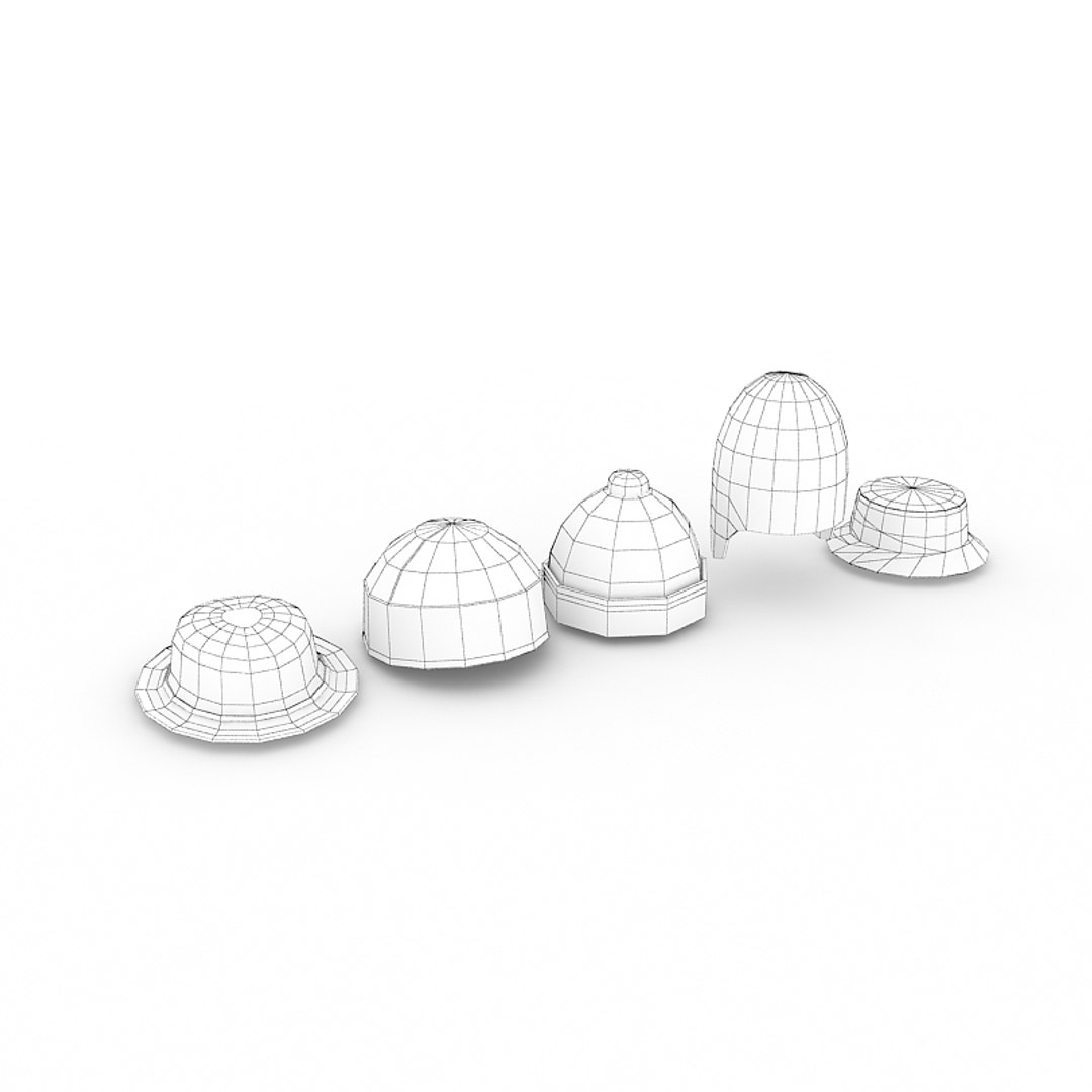 Hats Set 3d Max