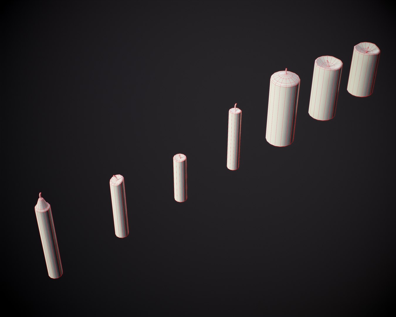 Candles PACK PBR model - TurboSquid 1991104