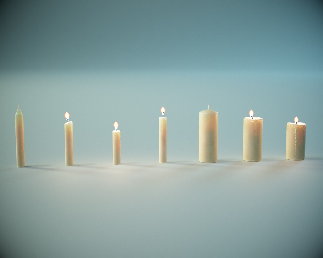 Candles PACK PBR model - TurboSquid 1991104
