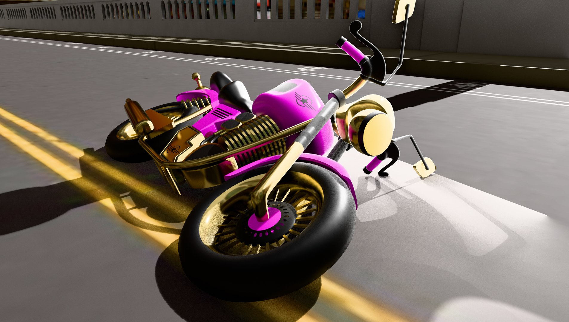 3D Stylized Motorcycle Game Ready Low-poly 3D Model Model - TurboSquid ...
