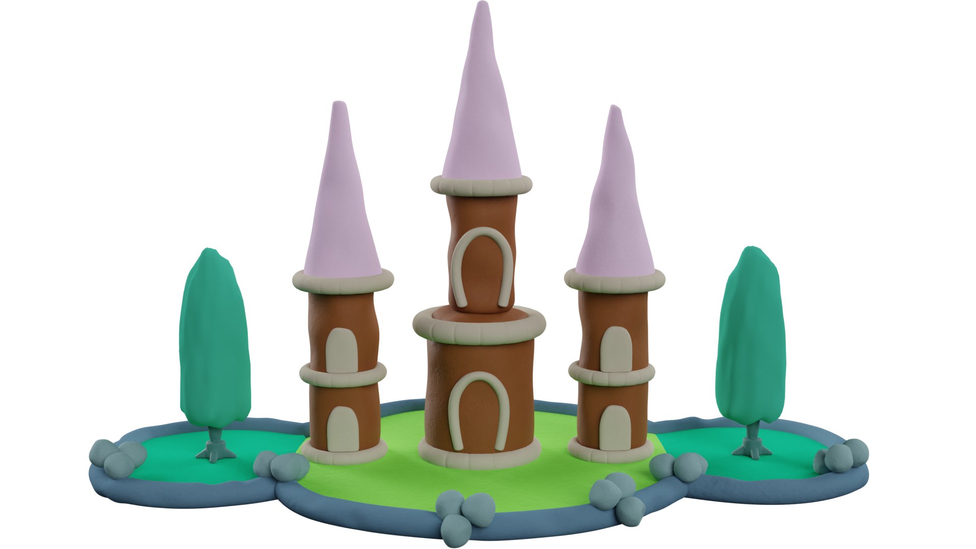 3D Clay Castle - TurboSquid 2265775