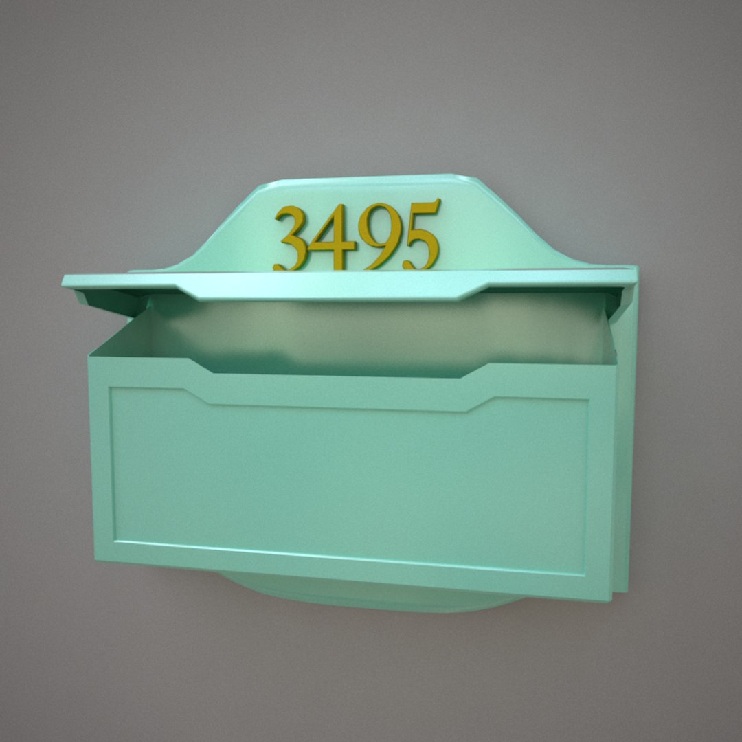 Mailbox V-ray 3d Model