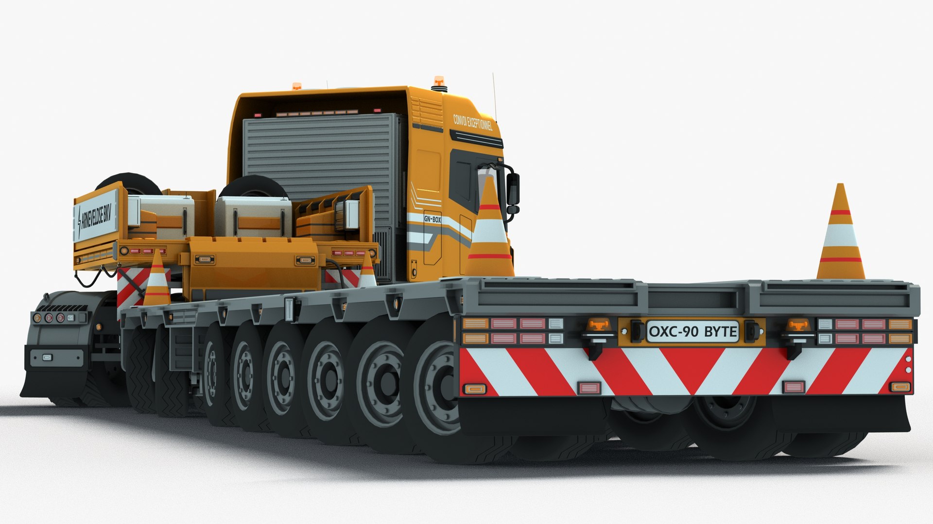 3D Truck Multi Axle Trailer Load Track Wheel Model - TurboSquid 2207326