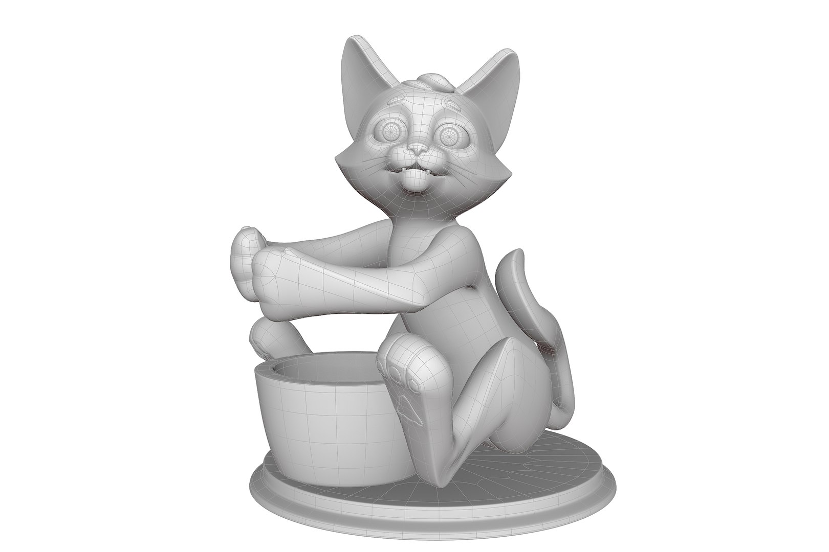 Cat figurine 3D print model 3D - TurboSquid 1809433