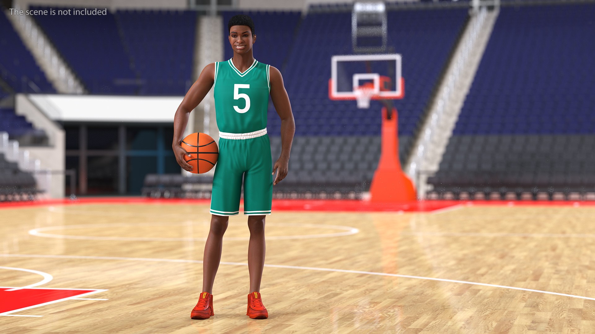 Light Skin Young Man Basketball Player Rigged for Maya 3D model ...