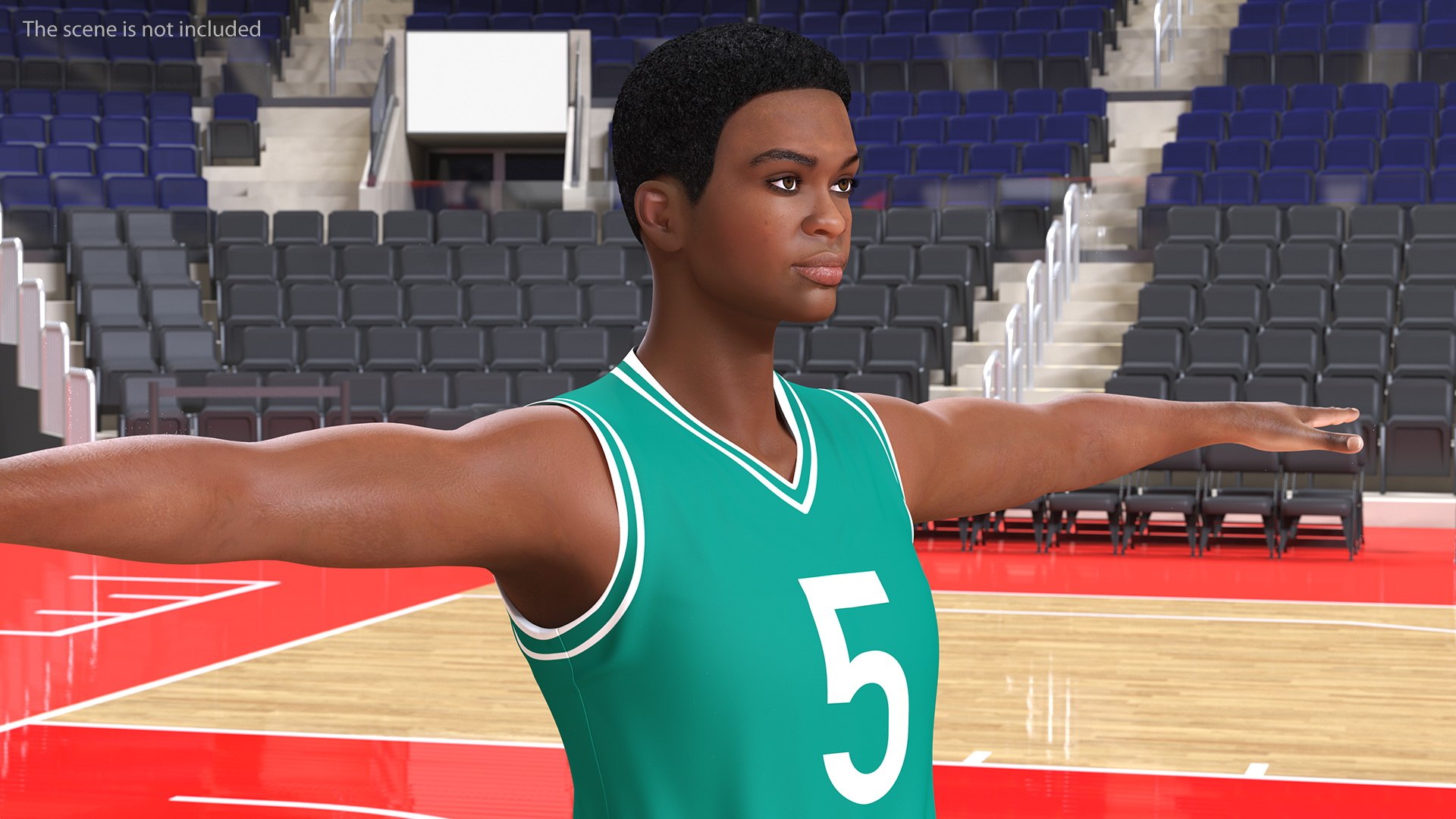 Light Skin Young Man Basketball Player Rigged for Maya 3D model ...