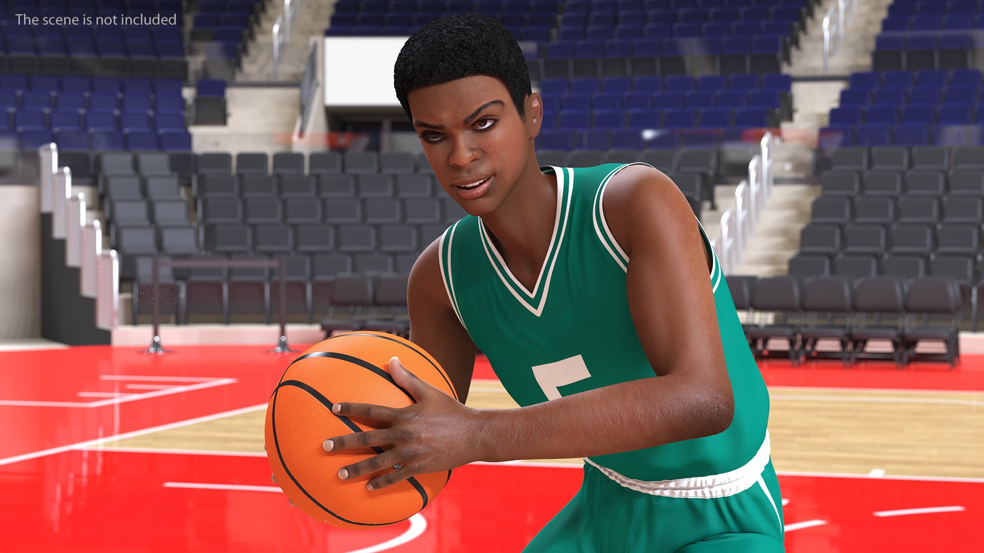 Light Skin Young Man Basketball Player Rigged for Maya 3D model ...