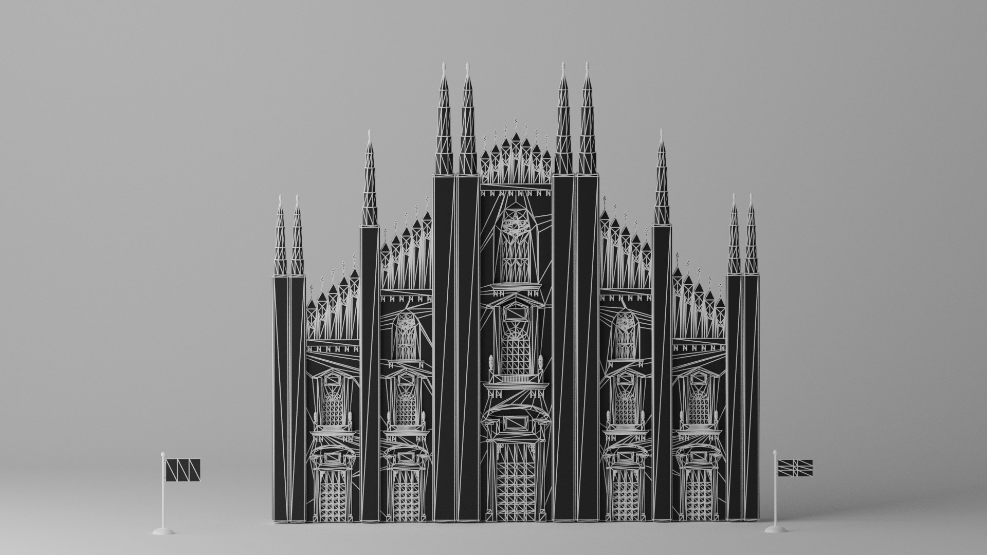 3D Model Milan Cathedral Duomo Di Milano Facade - TurboSquid 1979876