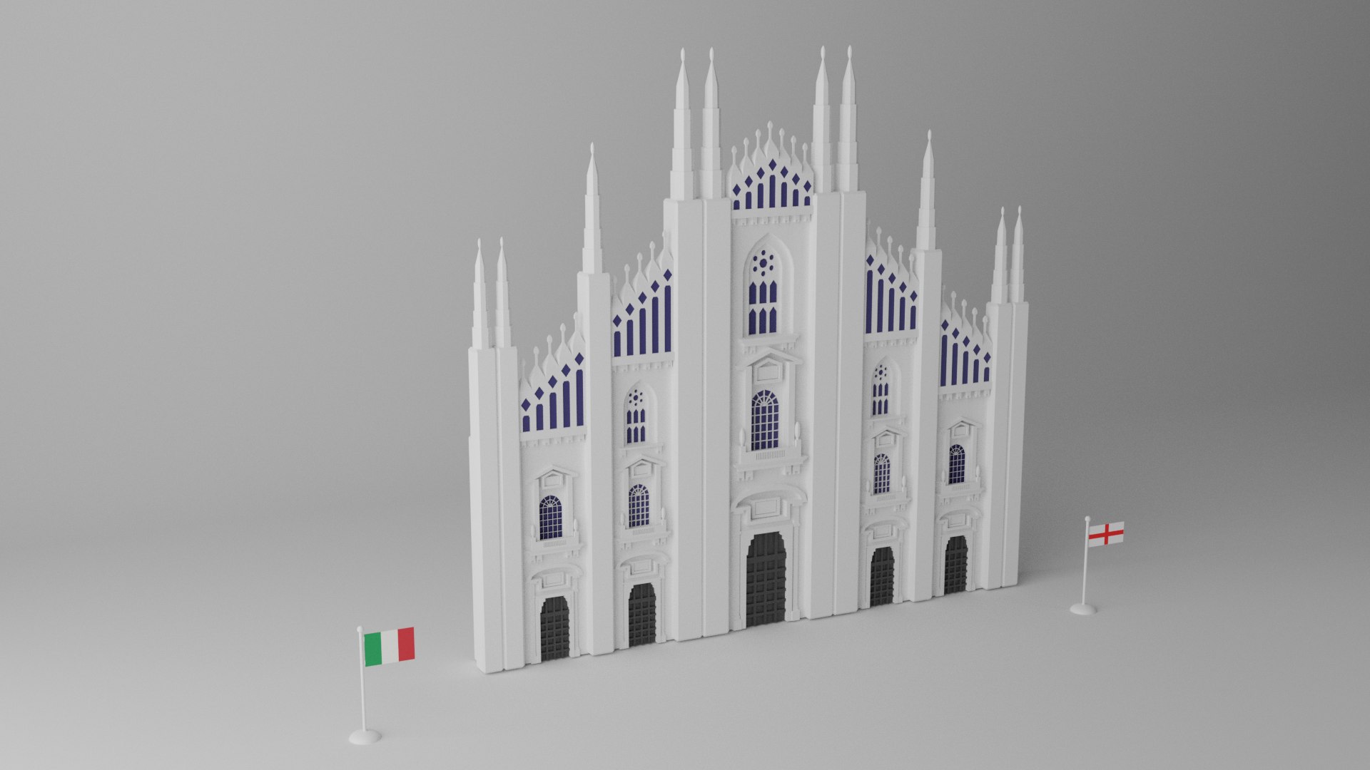 3D Model Milan Cathedral Duomo Di Milano Facade - TurboSquid 1979876