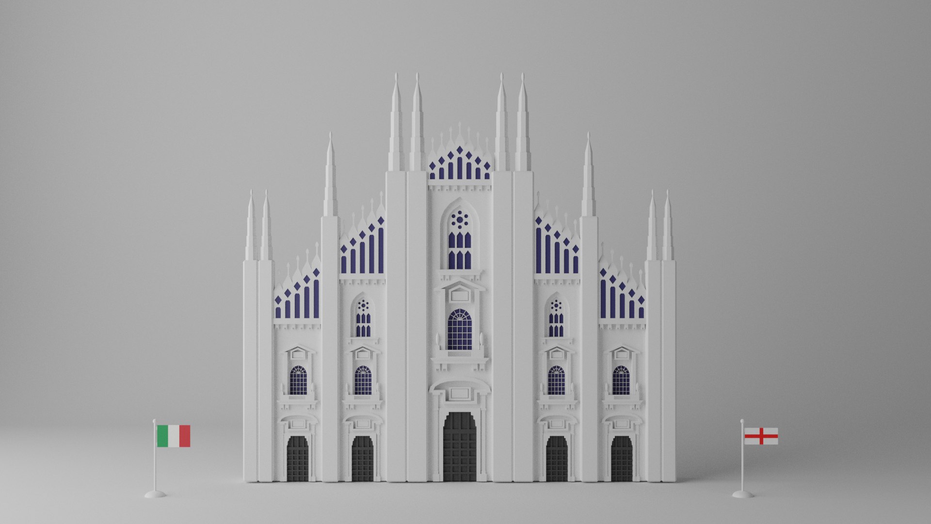 3D Model Milan Cathedral Duomo Di Milano Facade - TurboSquid 1979876