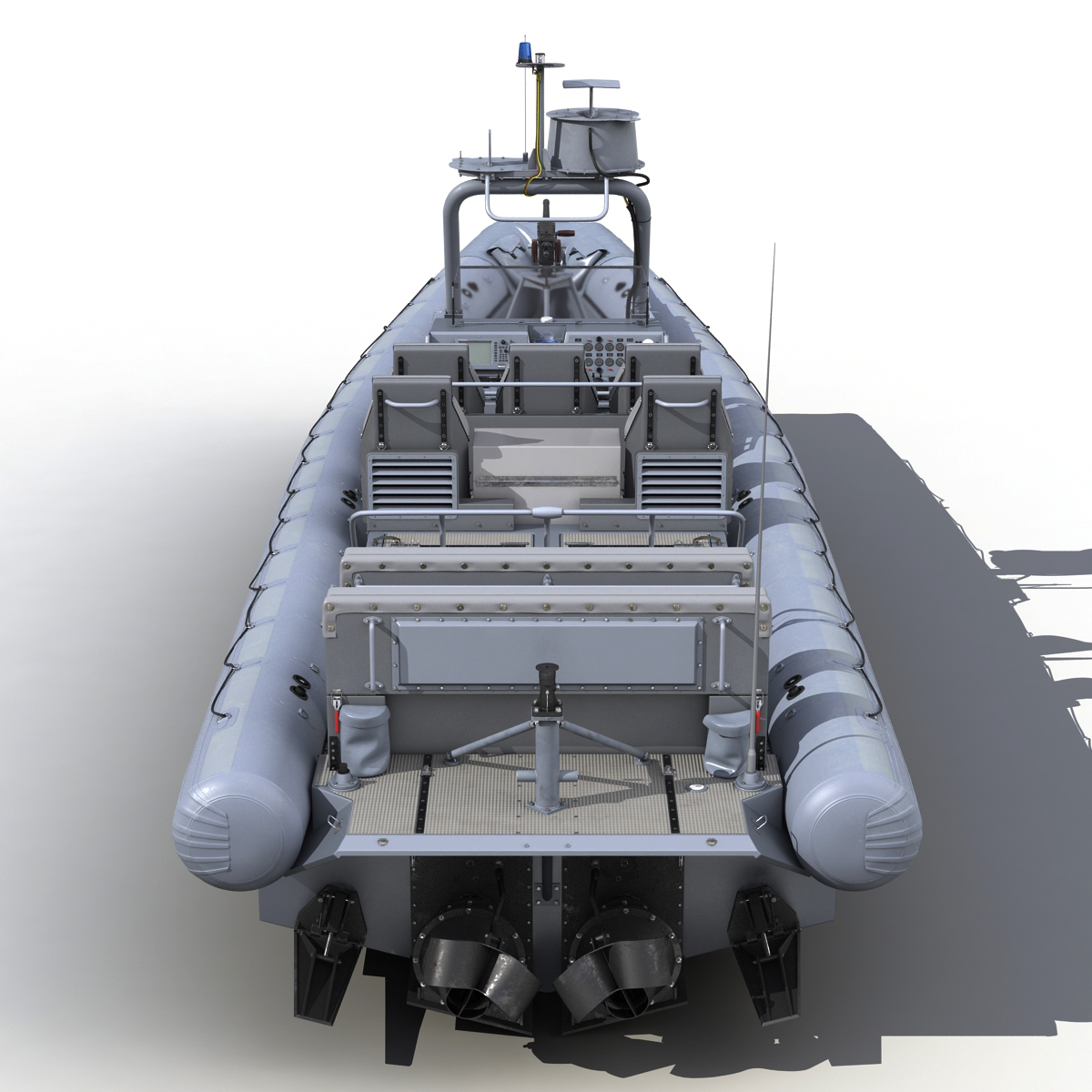 modelo 3d Bote inflable de casco rígido de guerra especial naval RHIB 2 ...