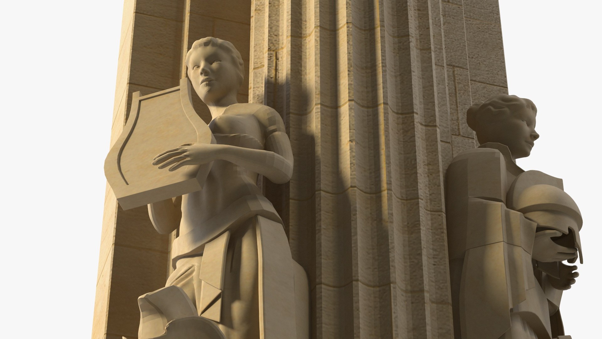 3D Hearst Towers Column with Statues model - TurboSquid 2134054