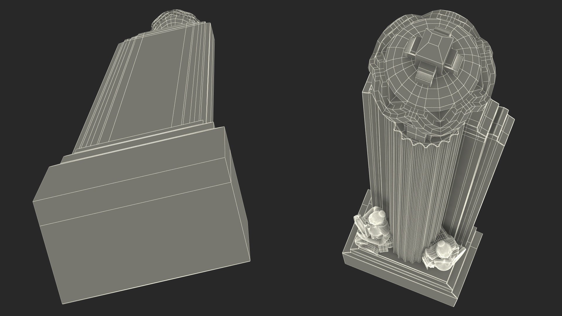 3D Hearst Towers Column with Statues model - TurboSquid 2134054