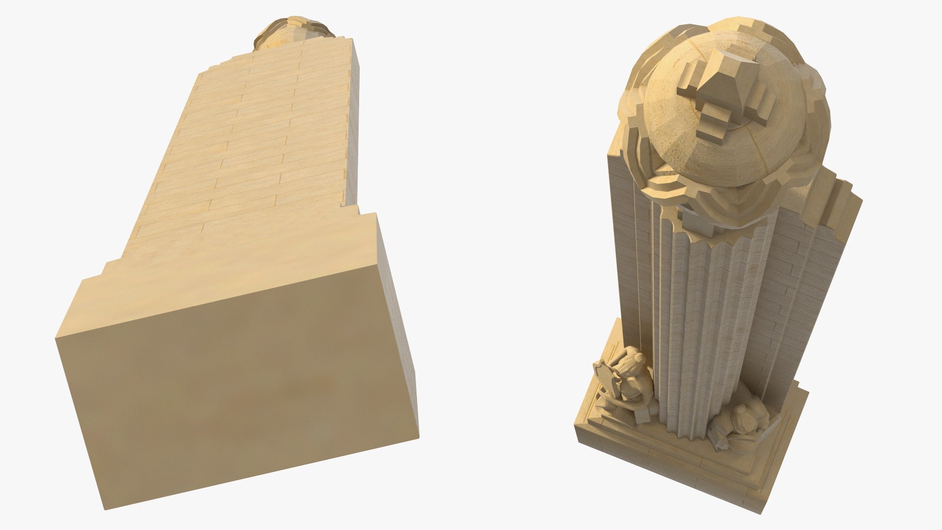 3D Hearst Towers Column with Statues model - TurboSquid 2134054