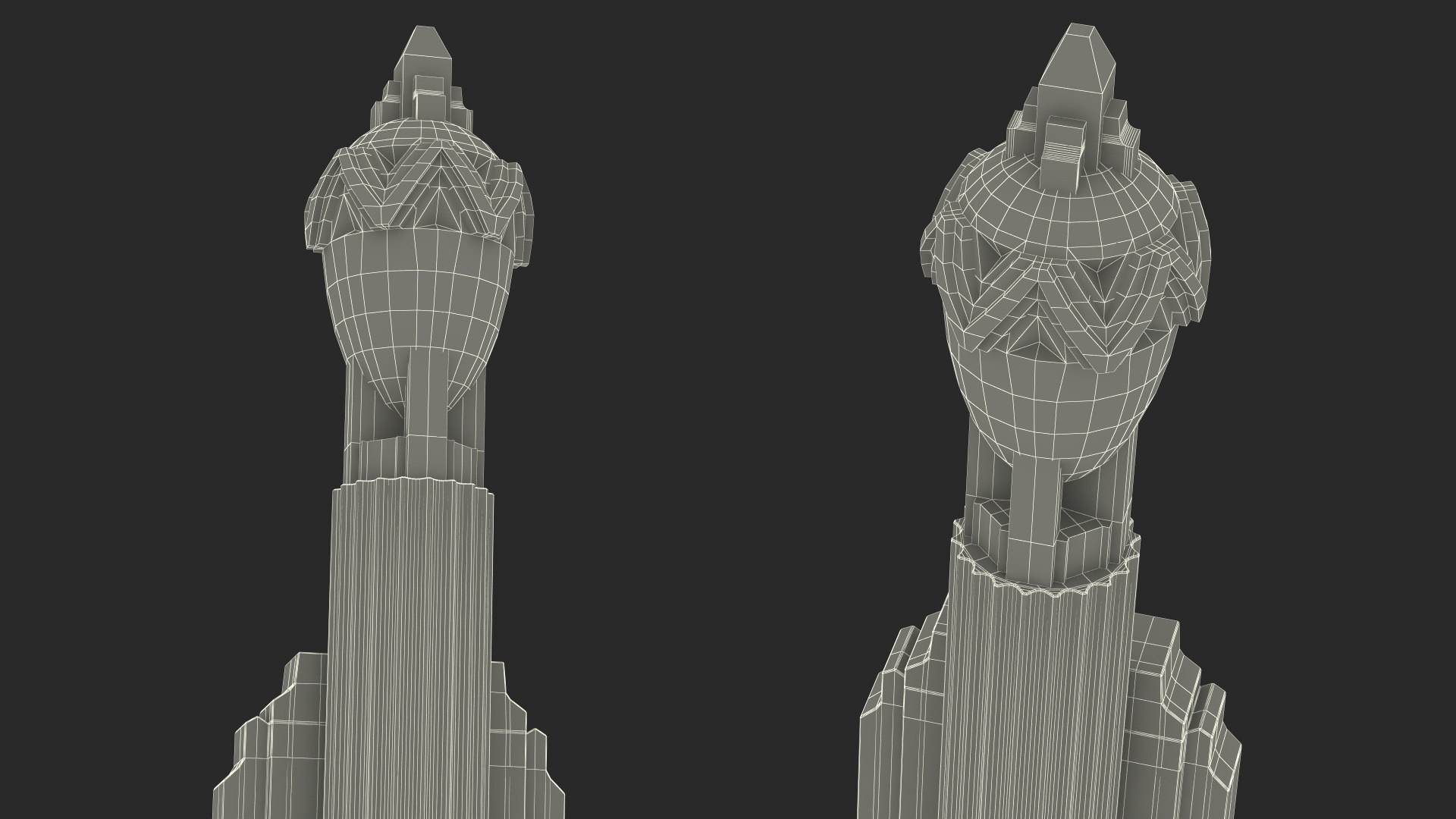 3D Hearst Towers Column with Statues model - TurboSquid 2134054