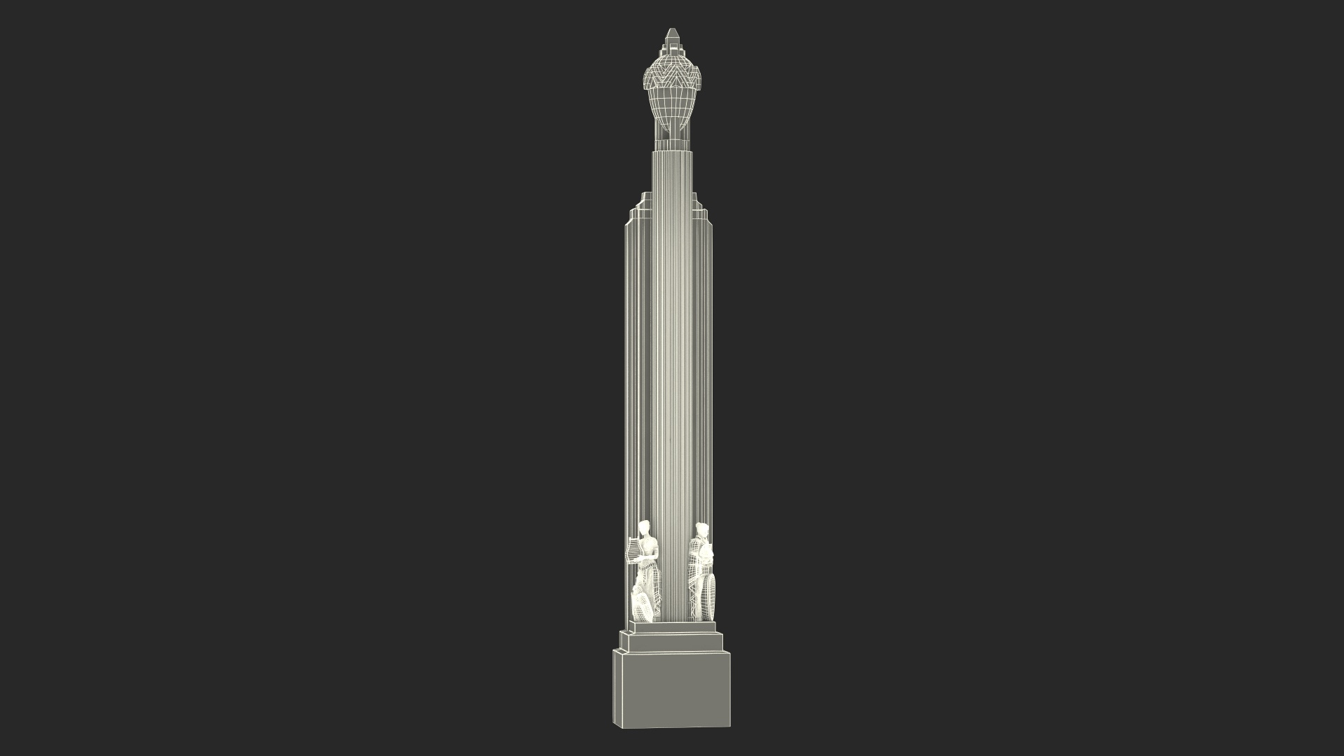 3D Hearst Towers Column with Statues model - TurboSquid 2134054