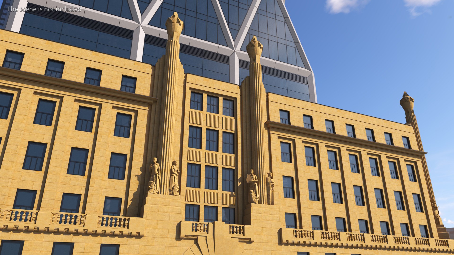 3D Hearst Towers Column with Statues model - TurboSquid 2134054
