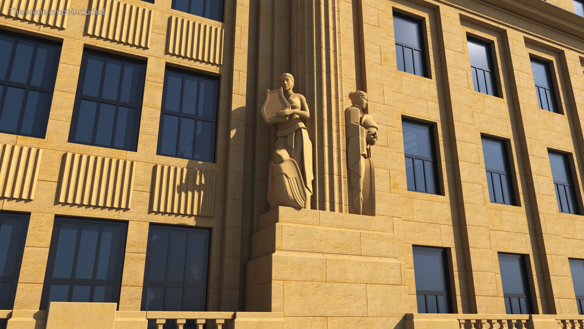 3D Hearst Towers Column with Statues model - TurboSquid 2134054