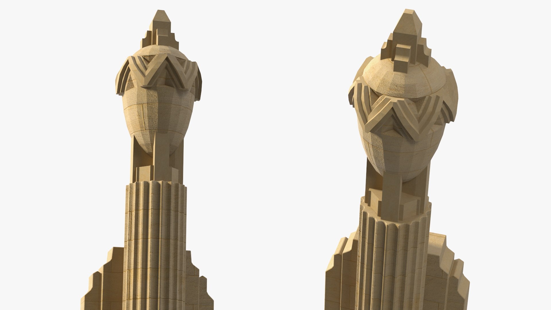 3D Hearst Towers Column with Statues model - TurboSquid 2134054