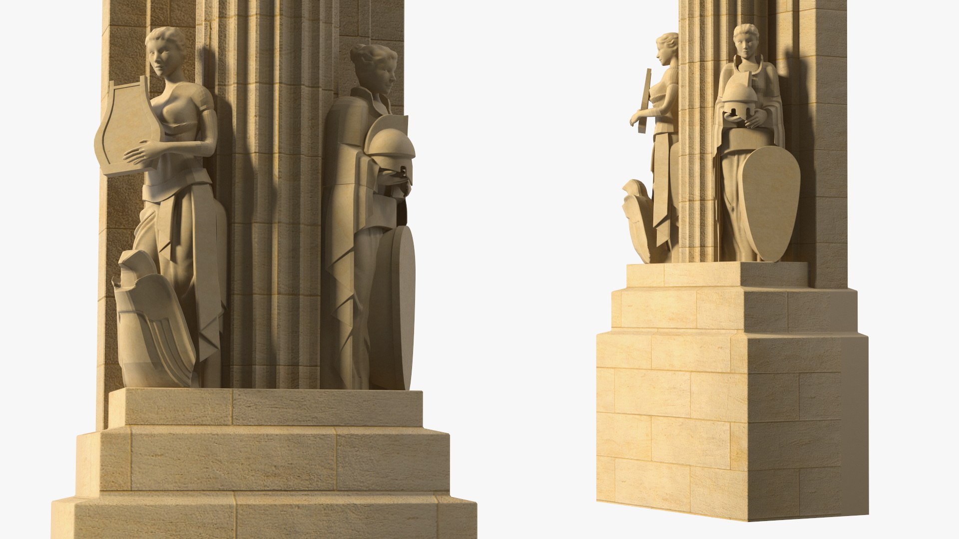 3D Hearst Towers Column with Statues model - TurboSquid 2134054