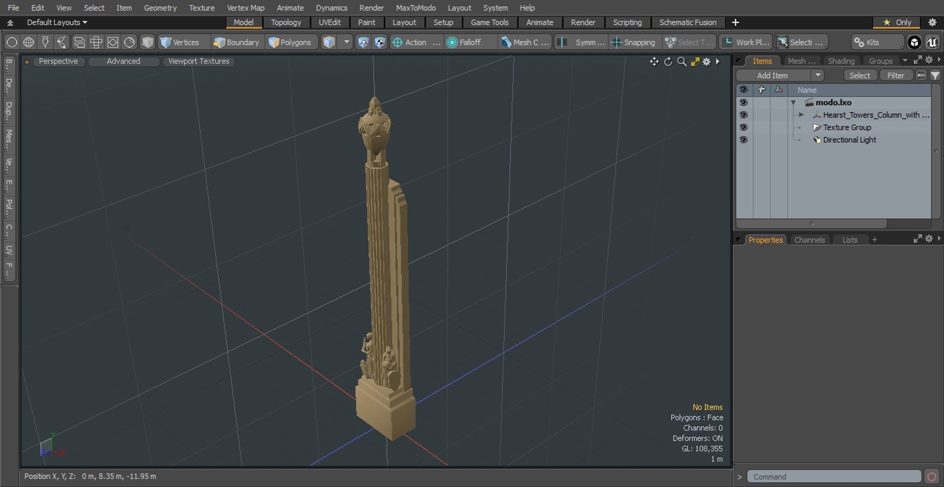3D Hearst Towers Column with Statues model - TurboSquid 2134054