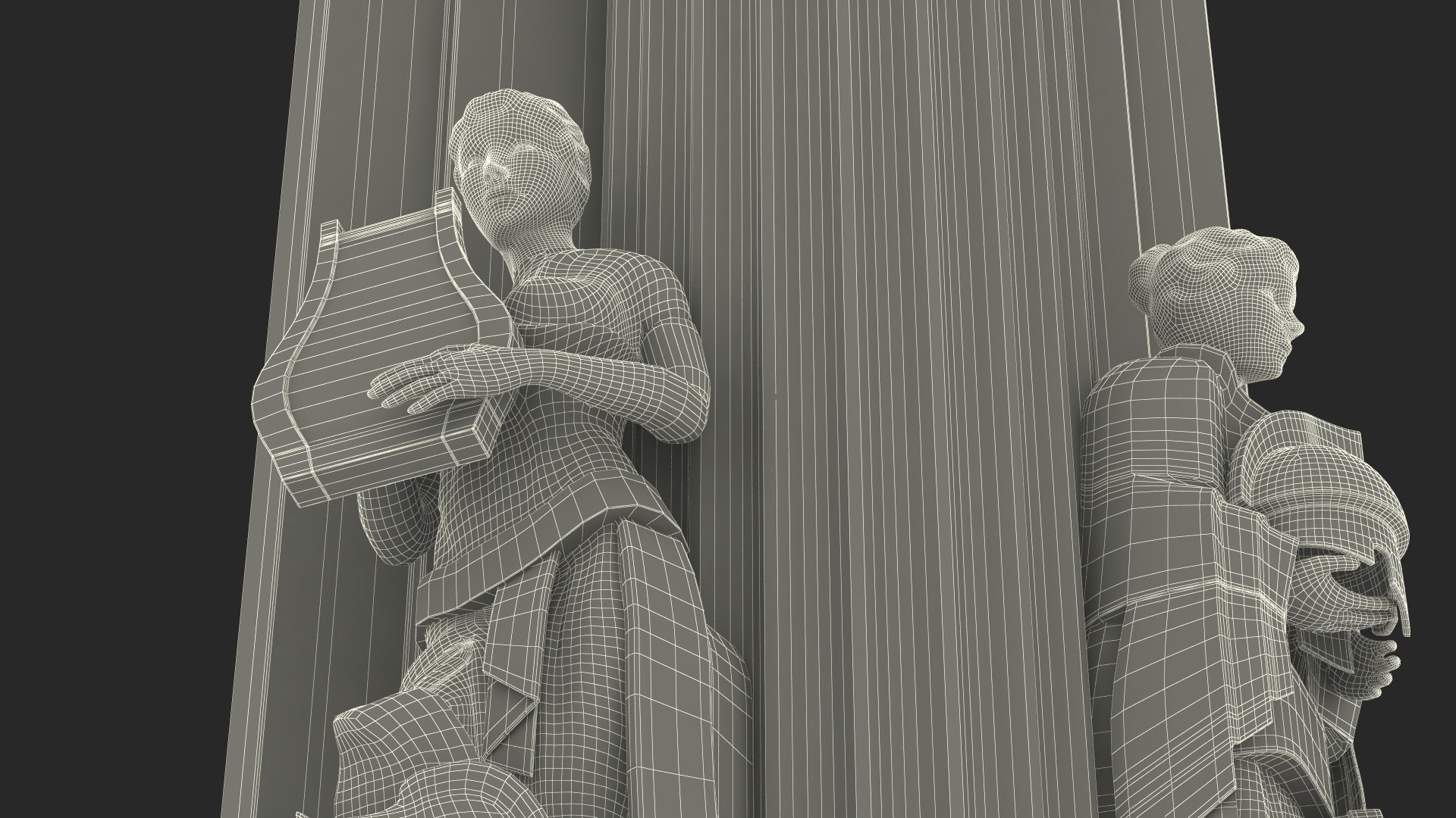 3D Hearst Towers Column with Statues model - TurboSquid 2134054