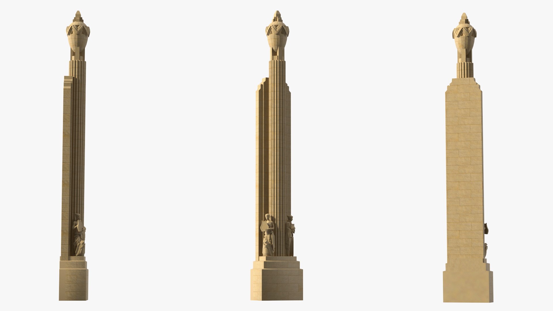 3D Hearst Towers Column with Statues model - TurboSquid 2134054