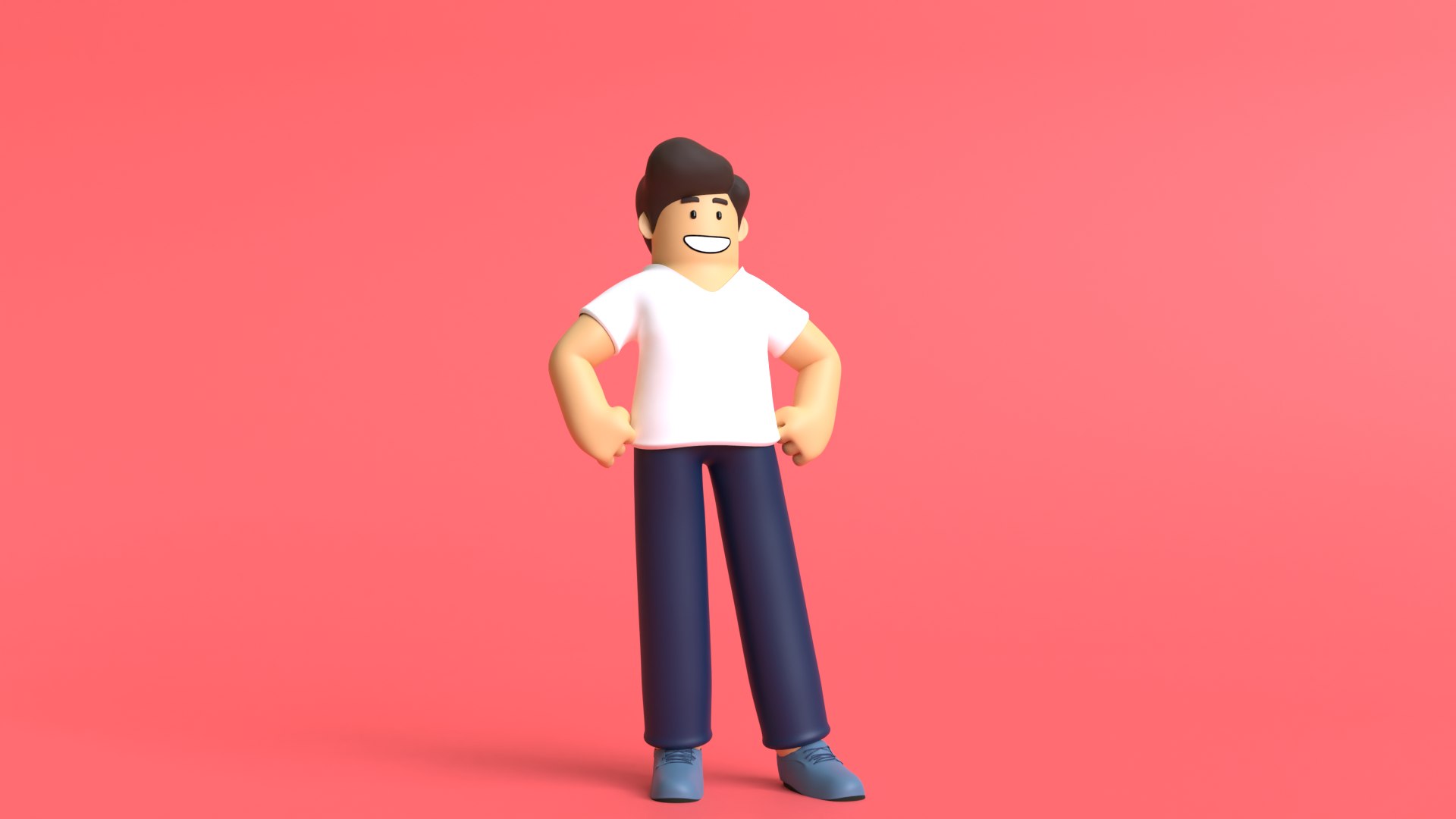 Minimal Cartoon Character Man Model - TurboSquid 1764748