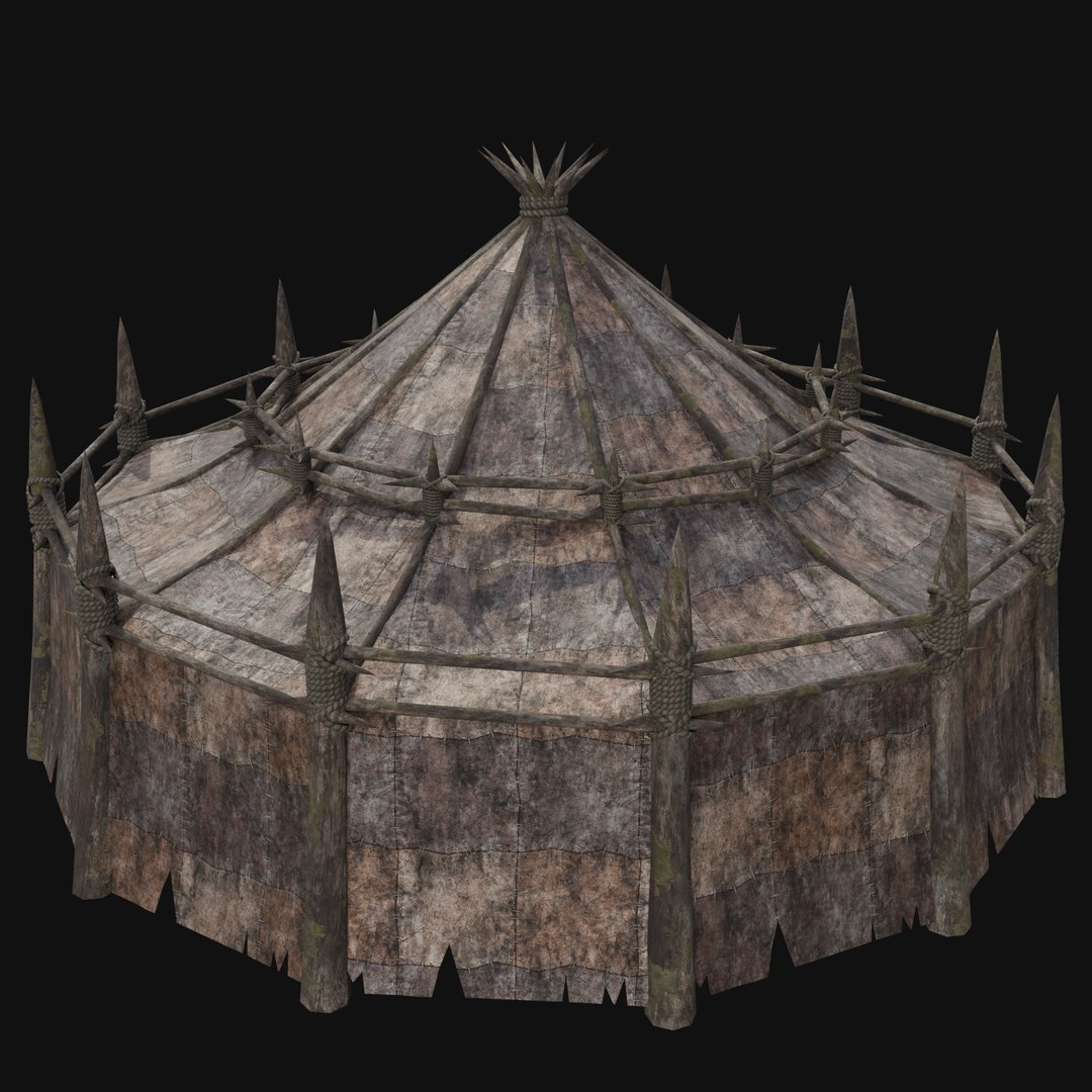 ORC ORCISH BARBARIAN TENT CAMP HOUSES COTTAGES TENTS COLLECTION 3D ...