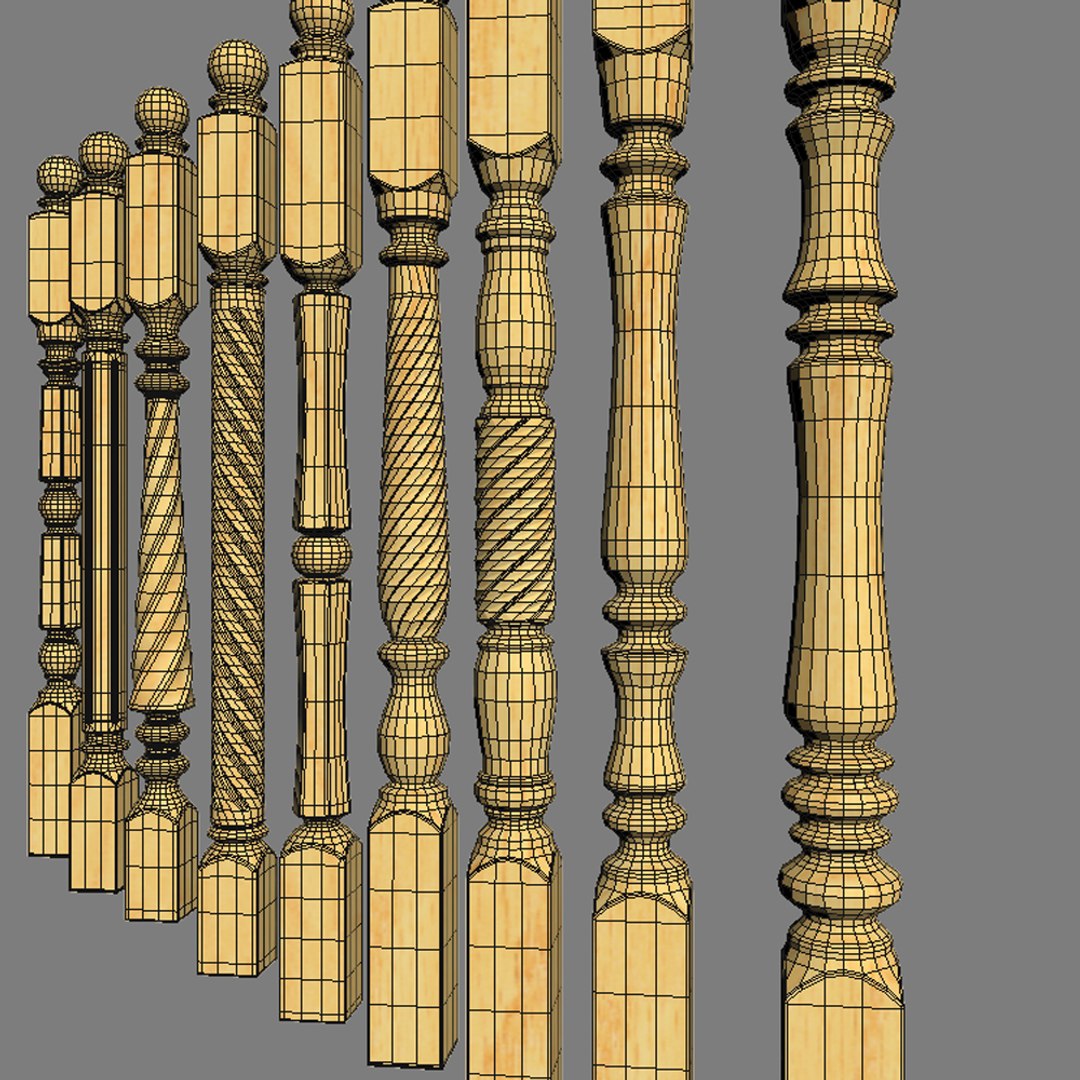 3d Balusters Columns Decoration