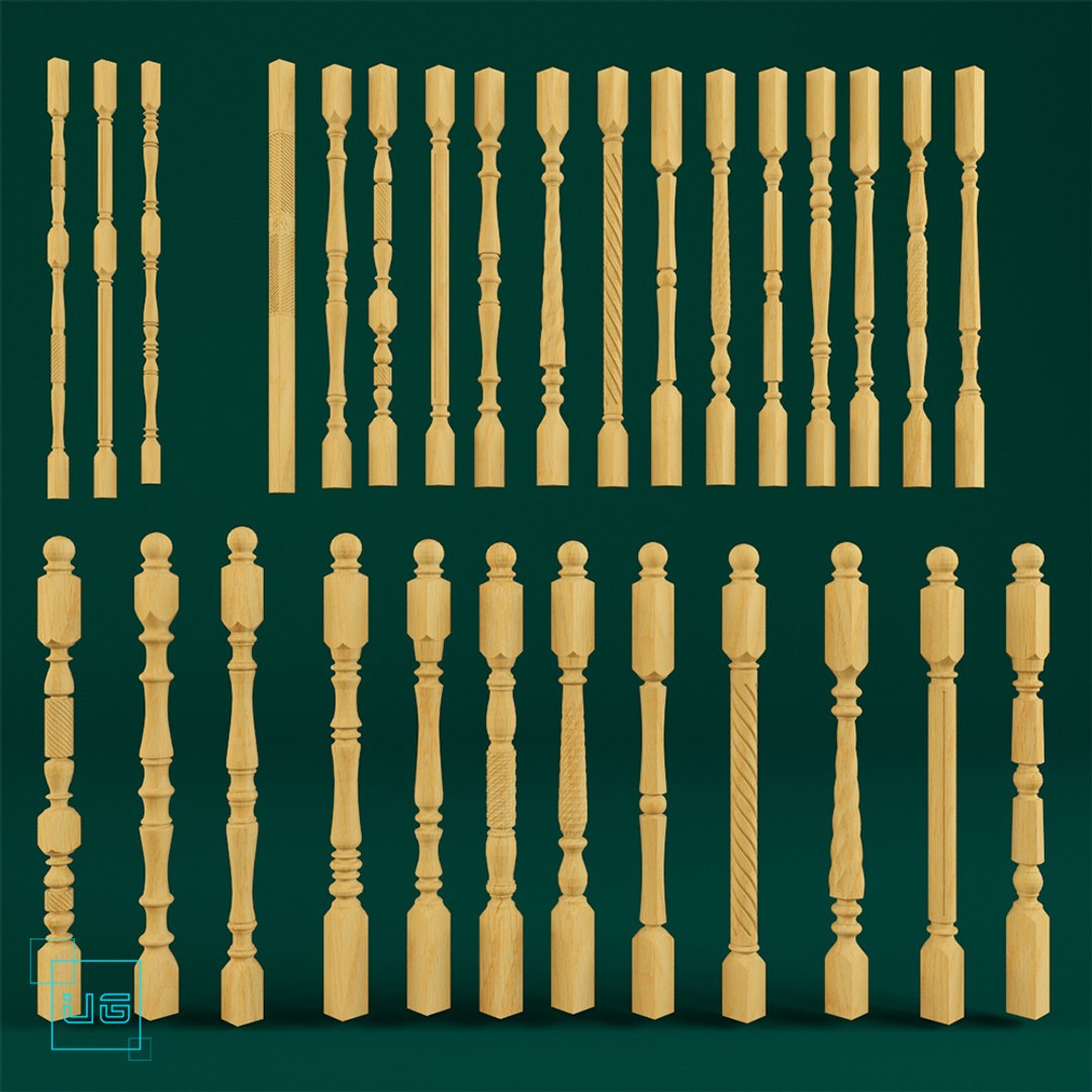3d Balusters Columns Decoration