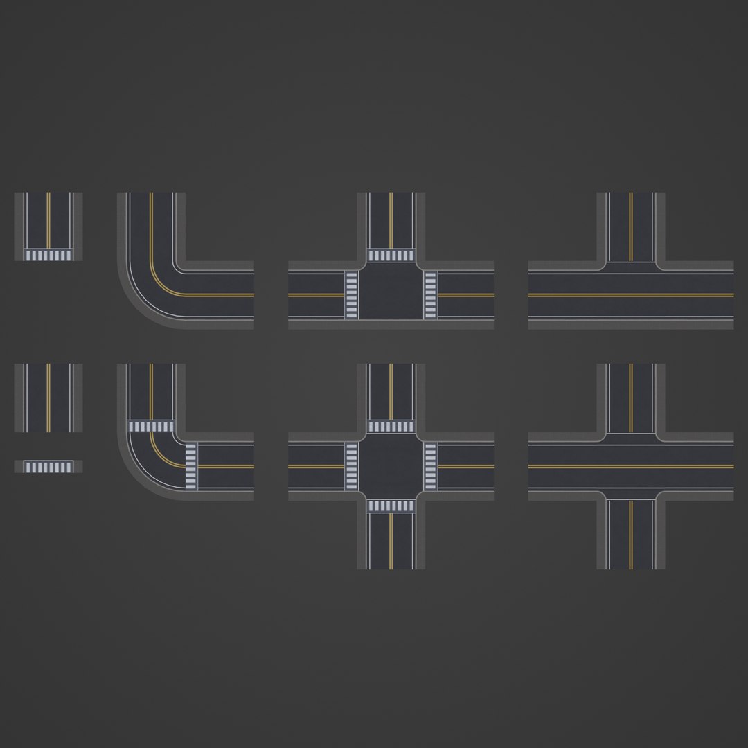 3D Modular Streets With Over 40 Urban Props Model - TurboSquid 2196160