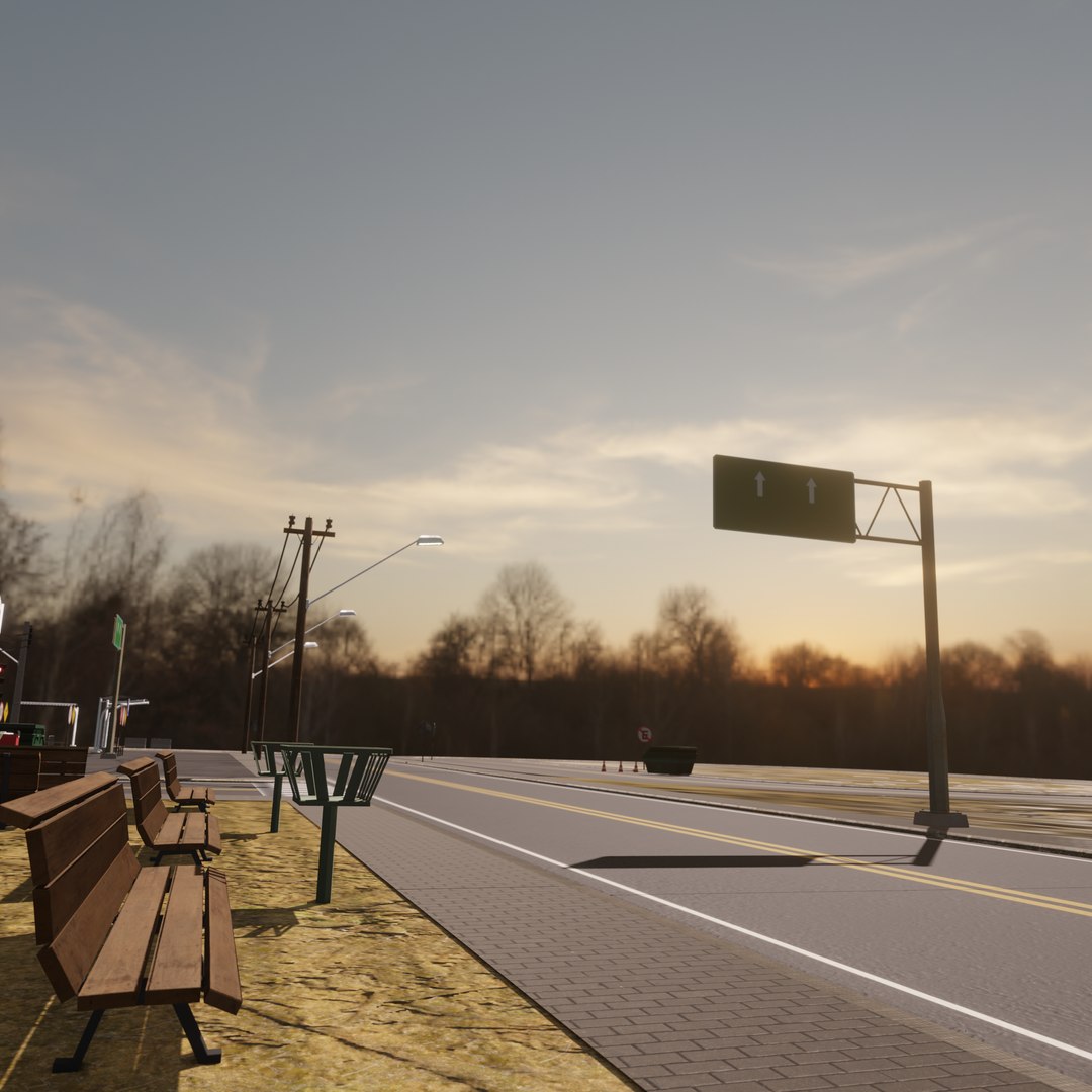 3D Modular Streets With Over 40 Urban Props Model - TurboSquid 2196160